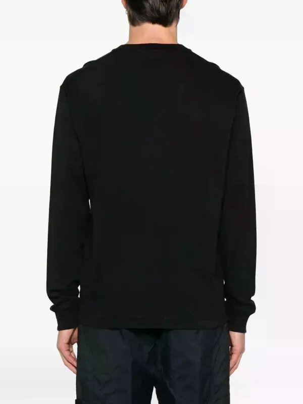 Stone Island Compass-patch Long-sleeve T-shirt - Black