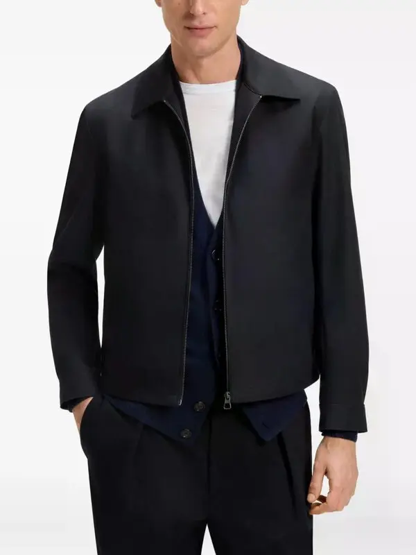 BOSS X David Beckham Classic-collar Zip Jacket