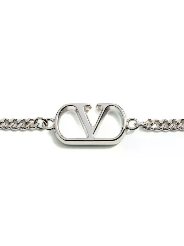 Valentino Garavani Vlogo Curb-chain Bracelet - Silver