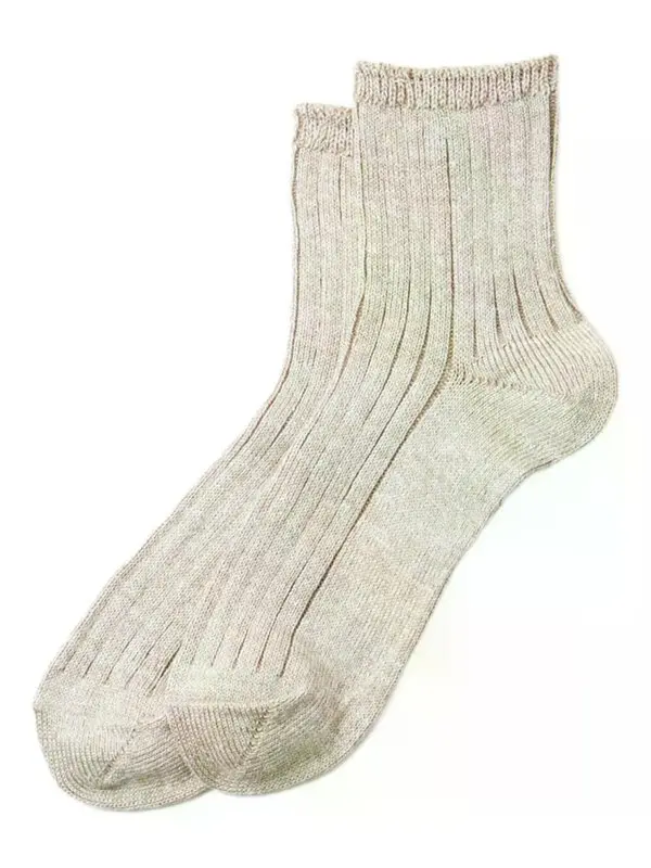 ROTOTO Ribbed Ankle Socks - Neutrals
