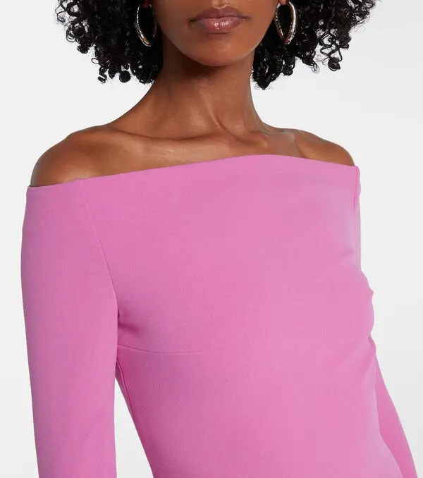 Solace London Talia Off-shoulder Gown - Pink