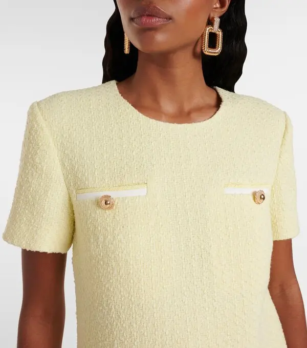 SELF-PORTRAIT Belted Bouclé Mini Dress