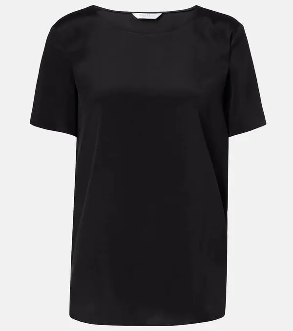 Max Mara Aris Silk-blend Top - Black