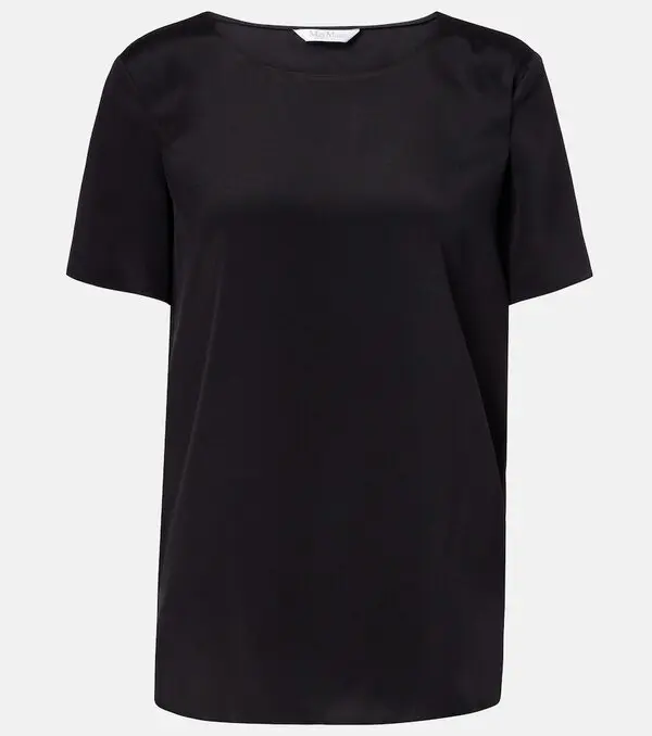 Max Mara Aris Silk-blend Top - Black