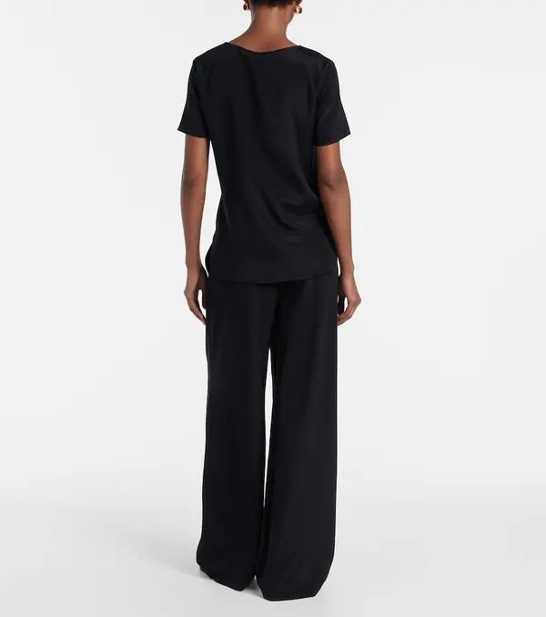Max Mara Aris Silk-blend Top - Black