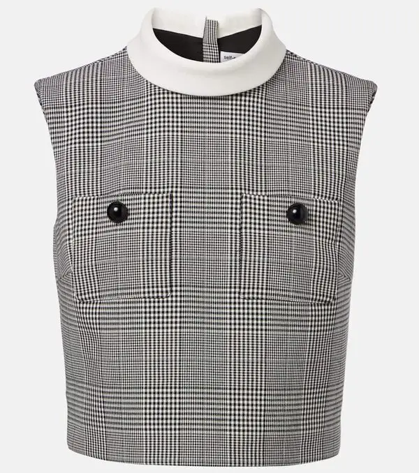 SELF-PORTRAIT Prince Of Wales Check Top