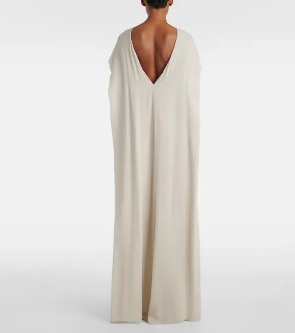 Dries Van Noten Beaded Printed Silk Georgette Gown