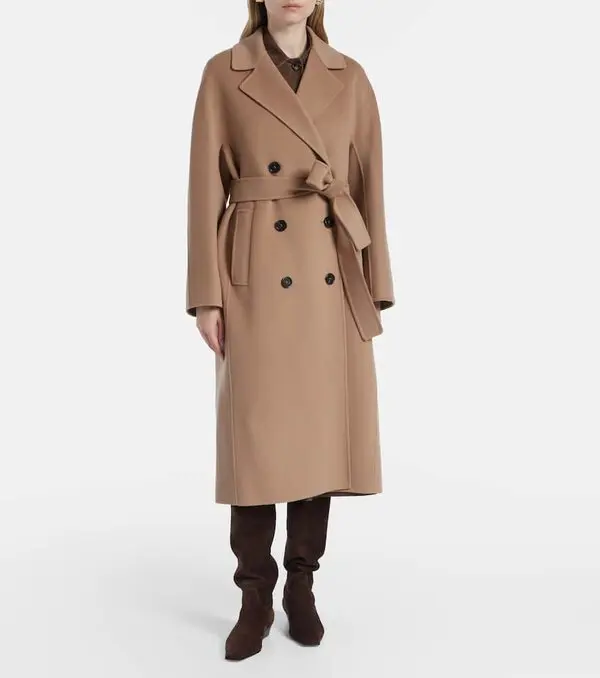 Max Mara Paul Double-breasted Virgin Wool Coat - Beige