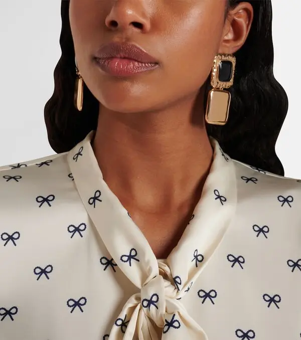 SELF-PORTRAIT Embellished Drop Earrings