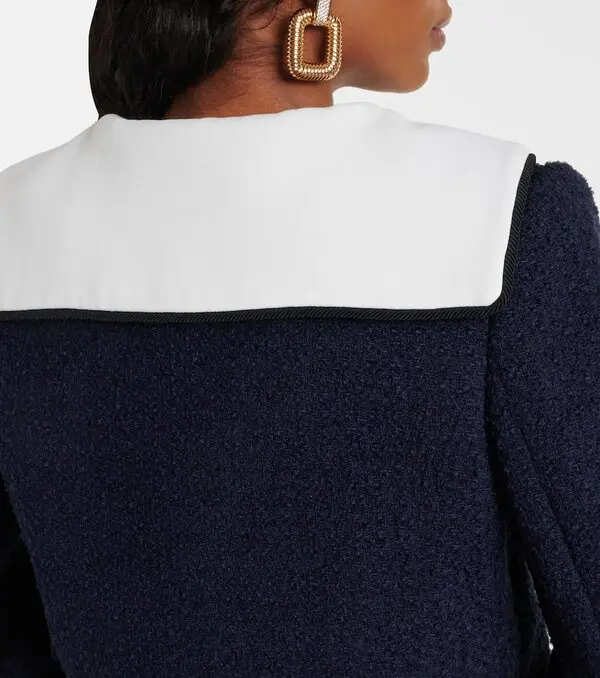 SELF-PORTRAIT Bouclé Jacket - Blue