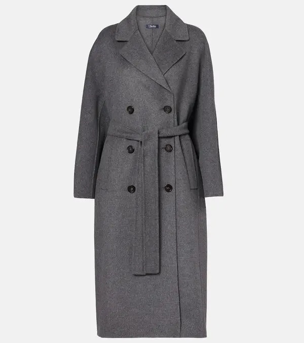 Max Mara Paul Double-breasted Virgin Wool Coat - Grey