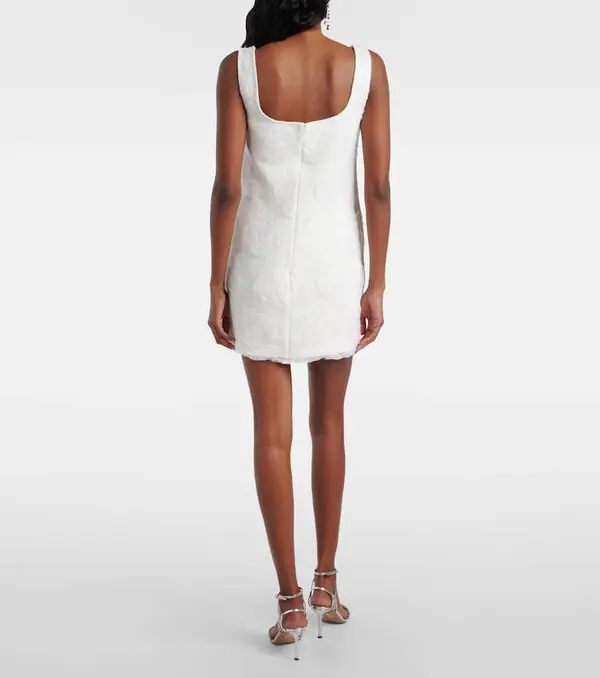 SELF-PORTRAIT Embellished Floral Tulle Minidress