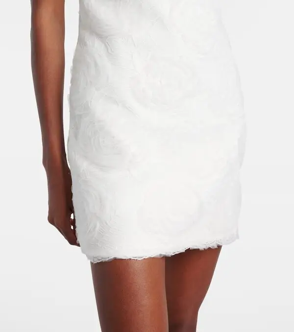 SELF-PORTRAIT Embellished Floral Tulle Minidress