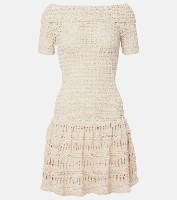 Isabel Marant Étoile Charlottega Crochet Minidress - White