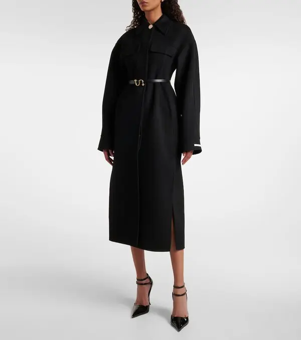 Sportmax Olio Virgin Wool Coat - Black