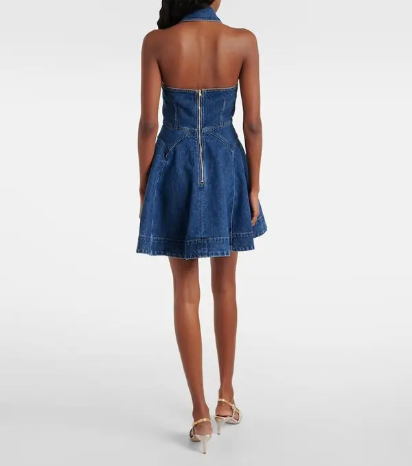 green emerald velvet dress Z Supply Angel Eyes Denim Midi Dress In Medium Wash Cotton