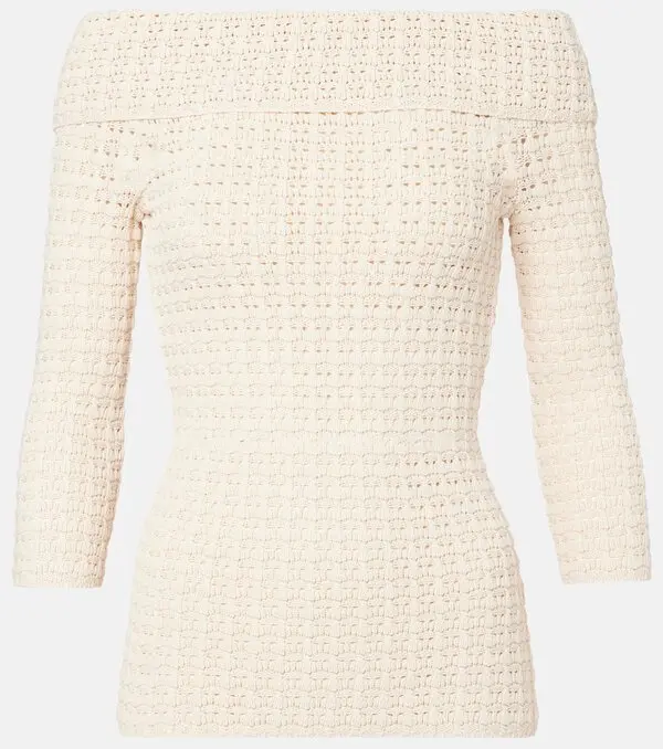Isabel Marant Étoile Dermottega Crochet Off-shoulder Top - White