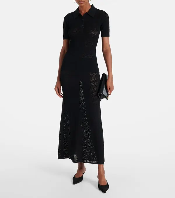 Victoria Beckham Pointelle Midi Skirt
