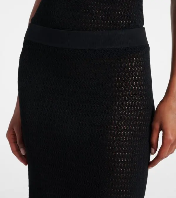 Victoria Beckham Pointelle Midi Skirt