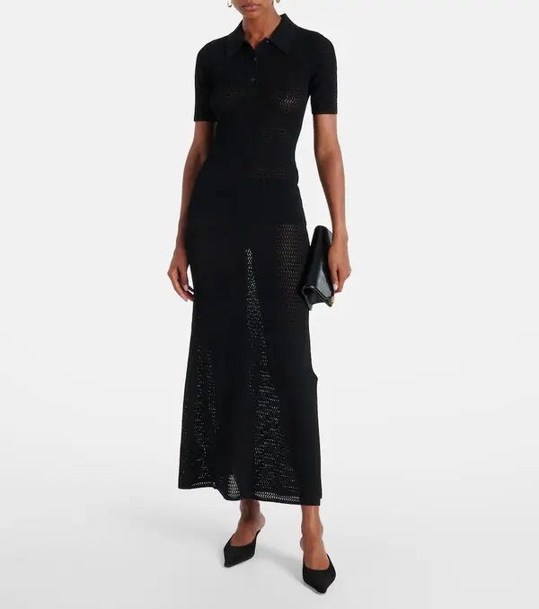 Victoria Beckham Pointelle Polo Shirt