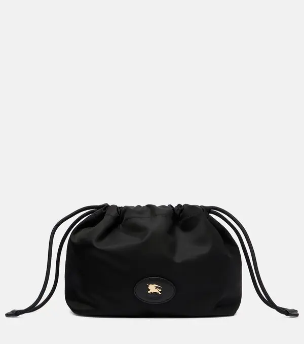 Burberry Reversible Leather-trimmed Pouch