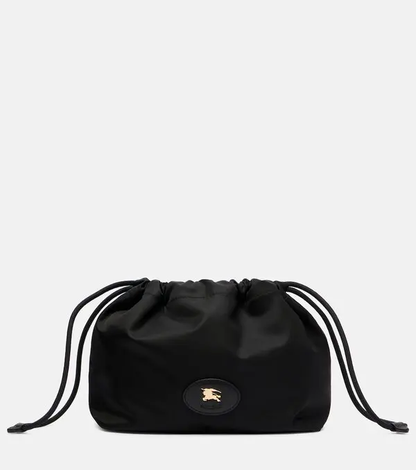 Burberry Reversible Leather-trimmed Pouch
