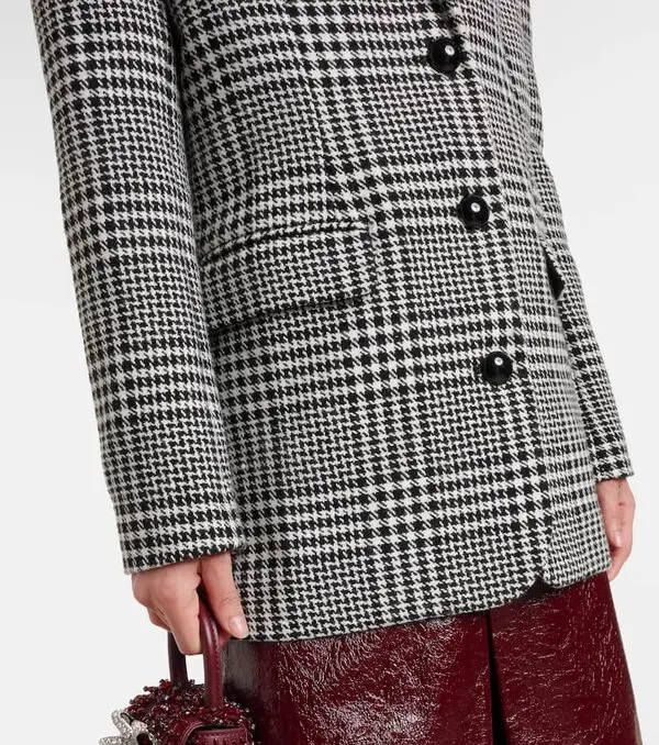 SELF-PORTRAIT Houndstooth Oversized Blazer