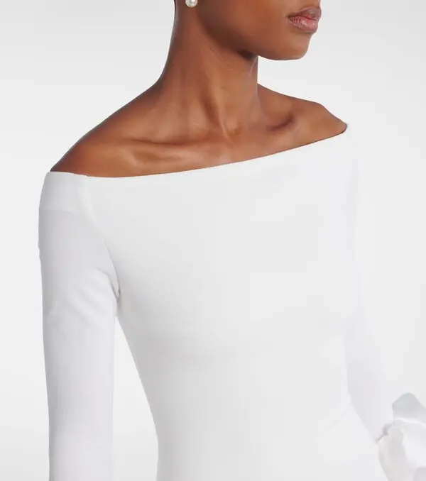 Solace London Talia Off-shoulder Gown - White