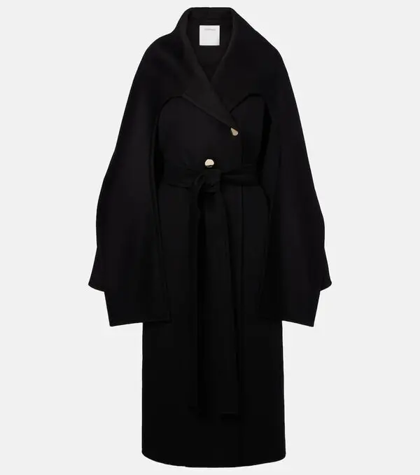 Sportmax Baldo Scarf-detail Virgin Wool Coat