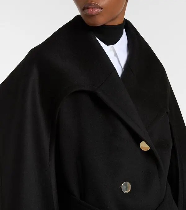 Sportmax Baldo Scarf-detail Virgin Wool Coat