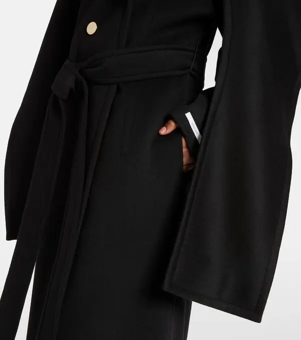 Sportmax Baldo Scarf-detail Virgin Wool Coat