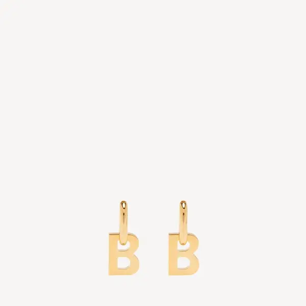 Balenciaga B Chain Xl Earrings - Gold