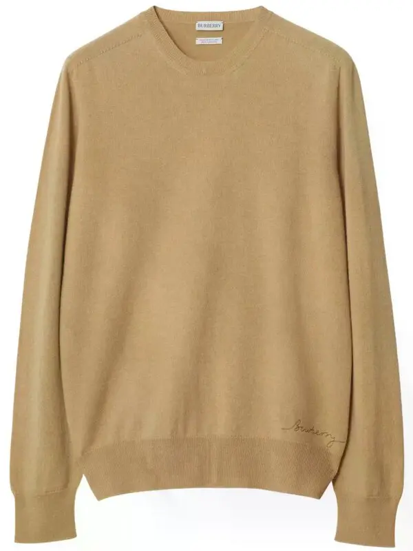 Burberry Logo-embroidered Cashmere Jumper