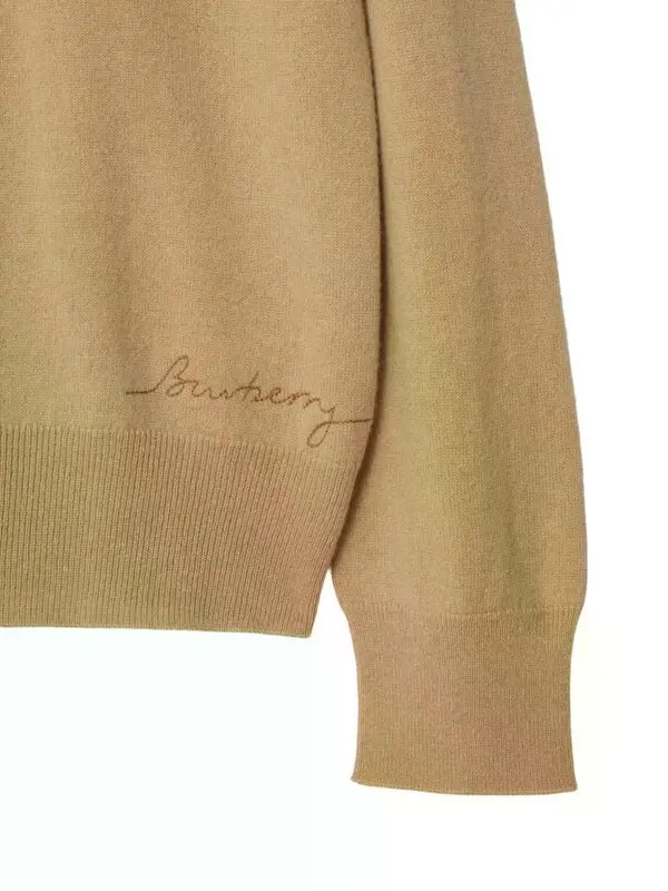 Burberry Logo-embroidered Cashmere Jumper