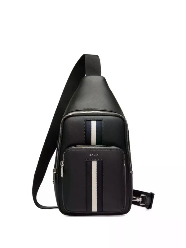 Bally Leather Sling Backpack - Black
