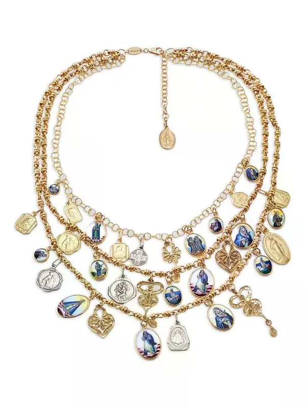 Dolce & Gabbana 18k Medallion Necklace - Gold