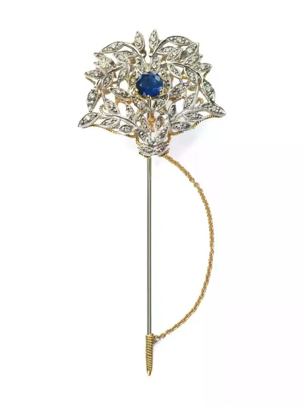 Dolce & Gabbana Crystal Embellished Sicily Brooch - Silver