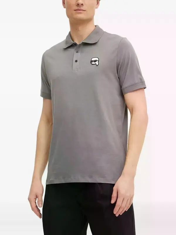Karl Lagerfeld Logo-patch Polo Shirt