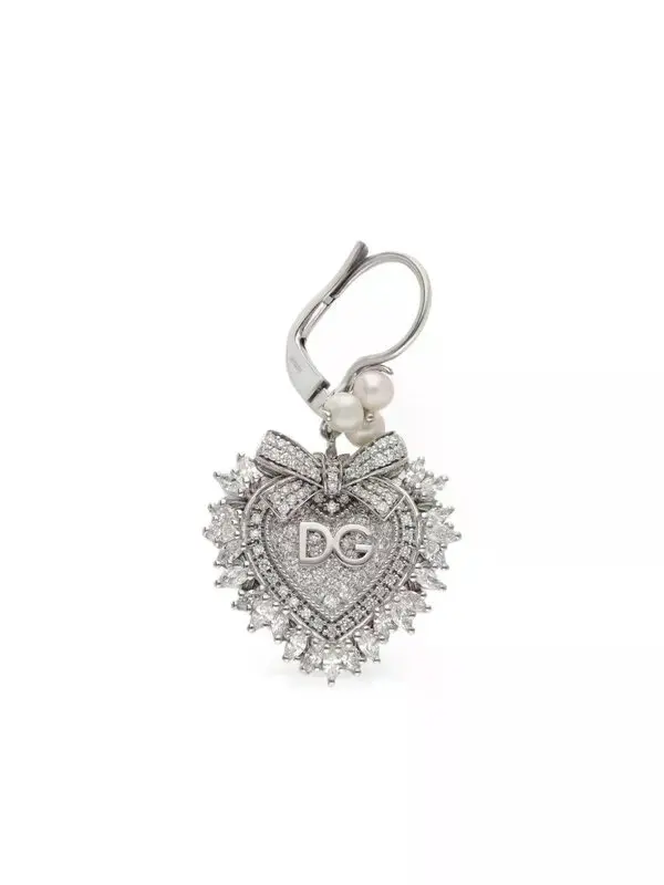 Dolce & Gabbana 18kt White Gold Devotion Diamond Earrings