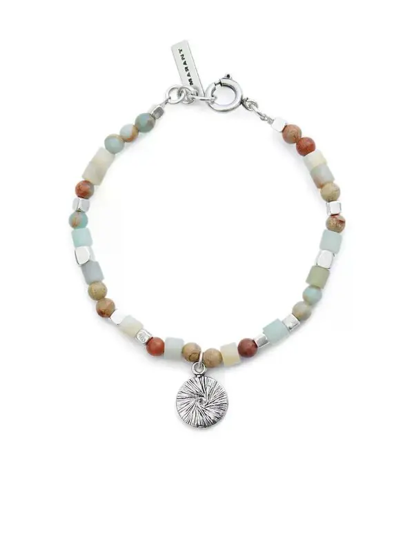 MARANT Embellished Bead Bracelet With Silver-tone Pendant - Blue
