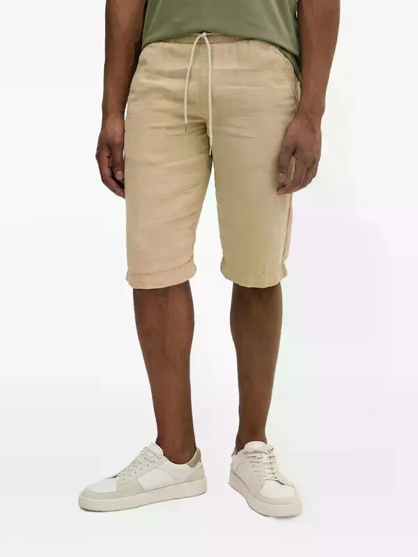 Karl Lagerfeld Drawstring Linen Shorts