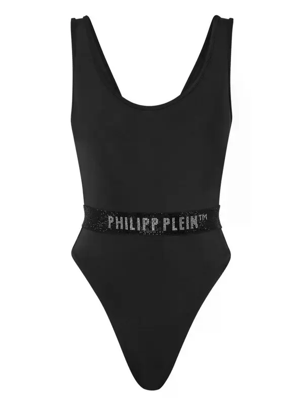 Philipp Plein Logo-band Swimsuit - Black