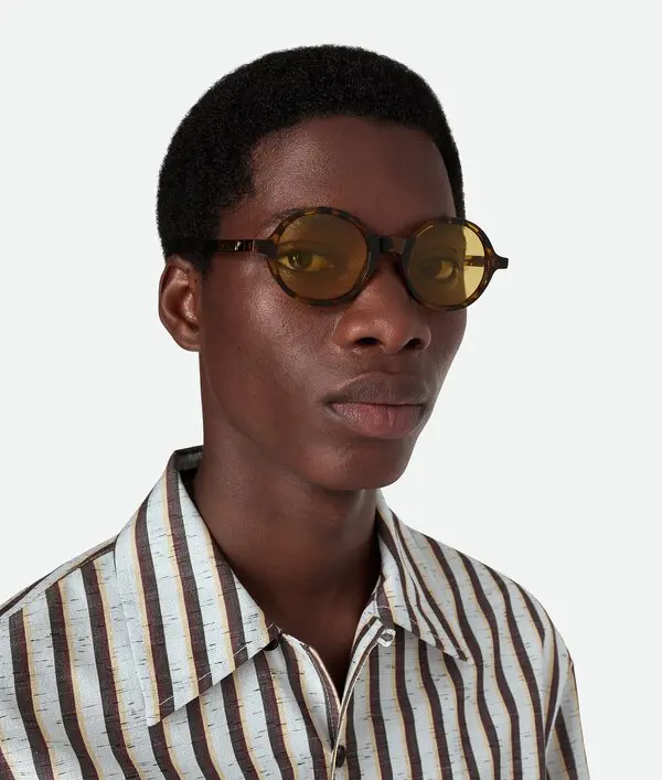Bottega Veneta Classic Round Frame Sunglasses