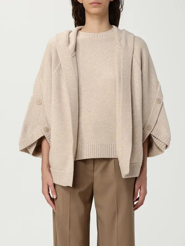 Max Mara Ribbed Hooded Poncho