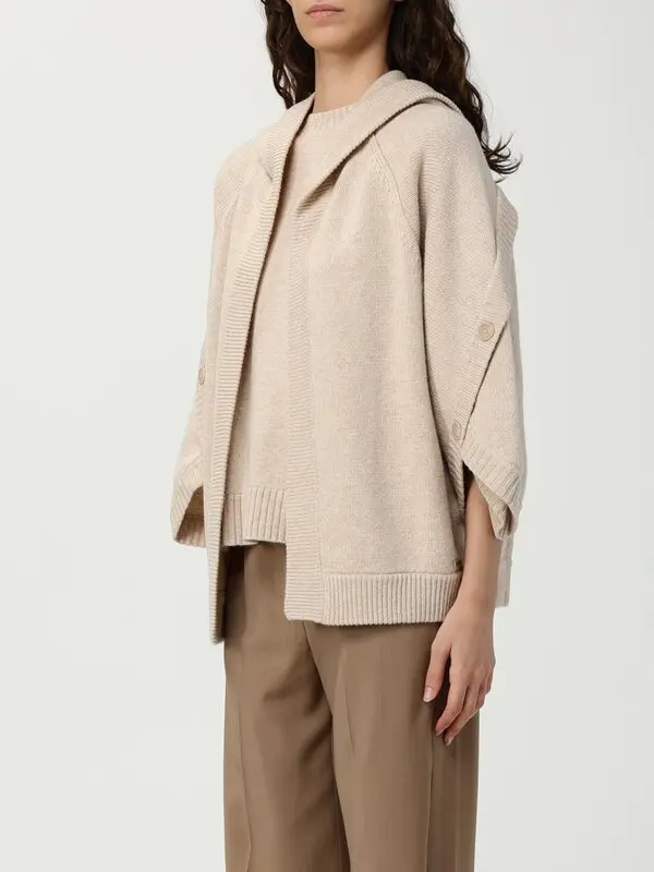 Max Mara Ribbed Hooded Poncho