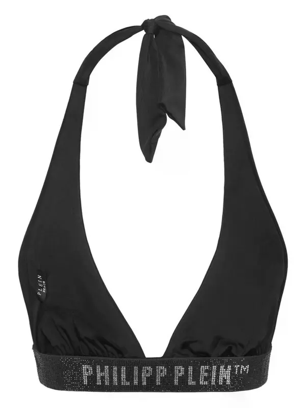Philipp Plein Logo-band Bikini Top