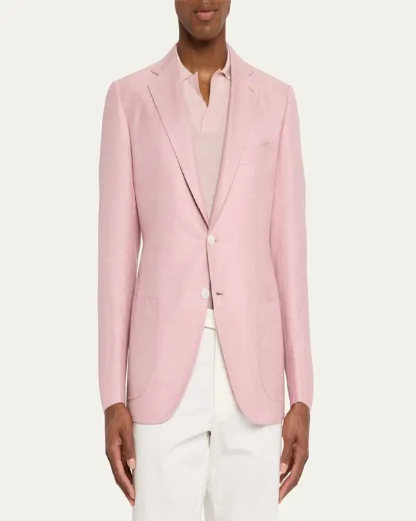Cesare Attolini Cashmere, Silk And Linen Single-breasted Sport Coat