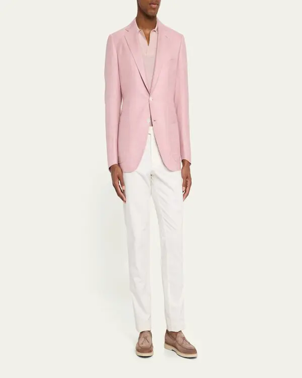 Cesare Attolini Cashmere, Silk And Linen Single-breasted Sport Coat