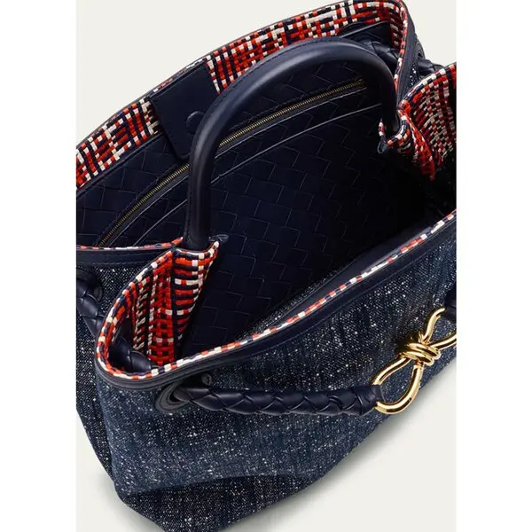 Bottega Veneta Andiamo Medium Boucle Denim Tote Bag