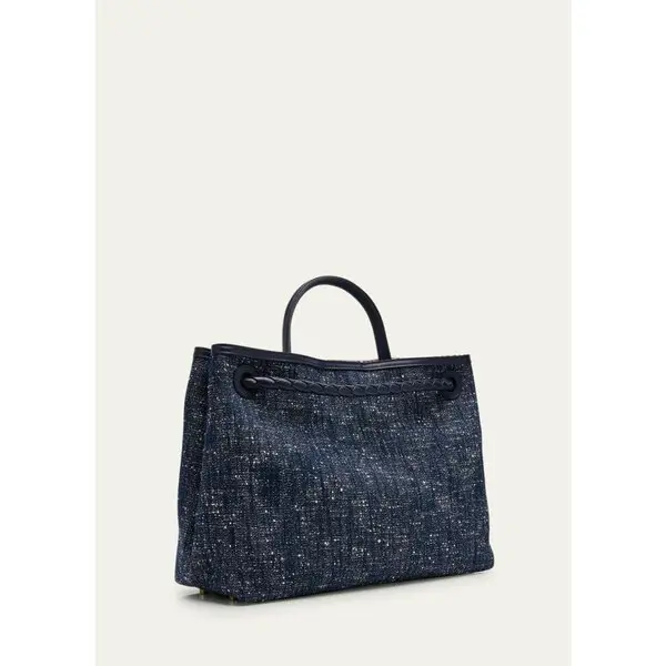 Bottega Veneta Andiamo Medium Boucle Denim Tote Bag